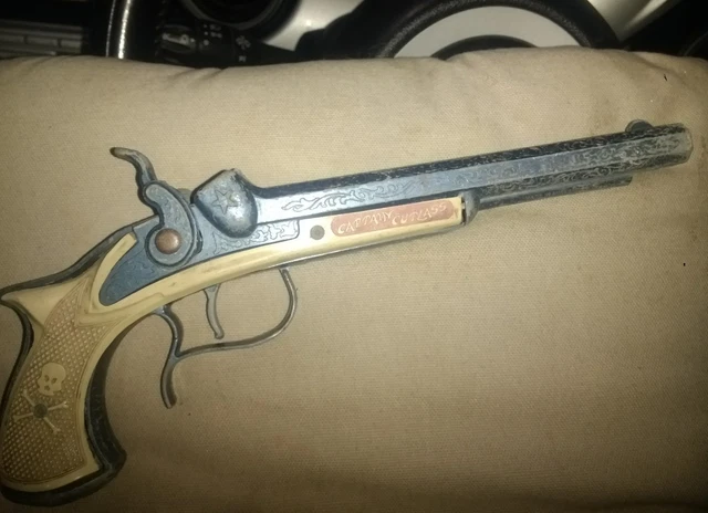 VINTAGE LONE STAR Toy Pirate Pistol Captain Cutlass Twin Hammer Cap ...