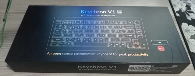 KEYCHRON V1 QMK Custom Mechanical Keyboard ISO With Volume Knob £84.96 ...