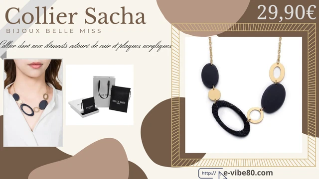 COLLIER SACHA PAR belle miss EUR 29,90 - PicClick DE