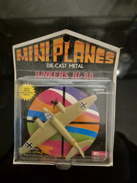 VINTAGE - MANDARIN MINI PLANES -Junkers JU-88 - SEALED IN PACK VGC $12. ...