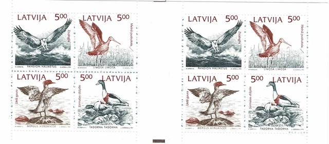 1992 LETTONIE LATVIJA Faune Oiseaux Baltique 1 Livret MNH MF105591 EUR ...