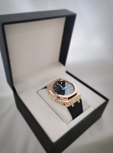 CUSTOM CASIO G-SHOCK GA-2100, CasiOak, Rose Gold, AP Gen 5 Mod, Men's ...