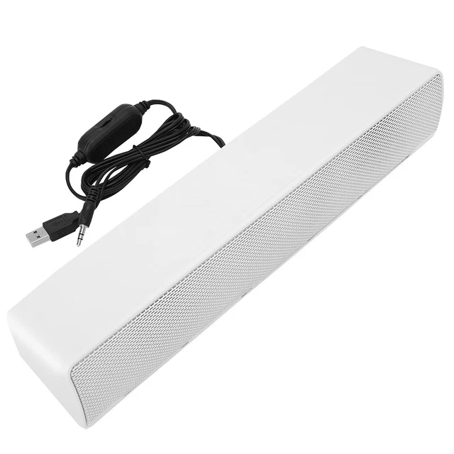 USB WIRED STEREO Soundbar Music Player Bass Surround Sound Box 3.5mm ...