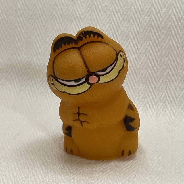 VINTAGE GARFIELD RUBBER Pencil Topper Made In Hong Kong Rare Standing ...