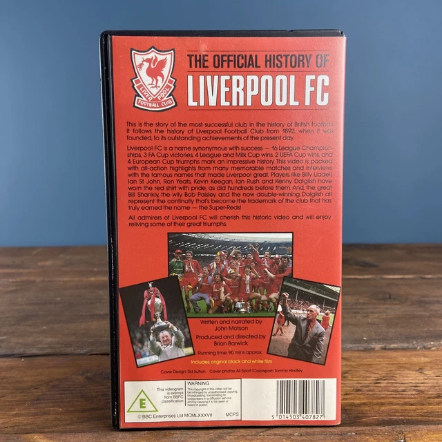 VINTAGE VHS THE Official History Of Liverpool FC BBC Sports ...