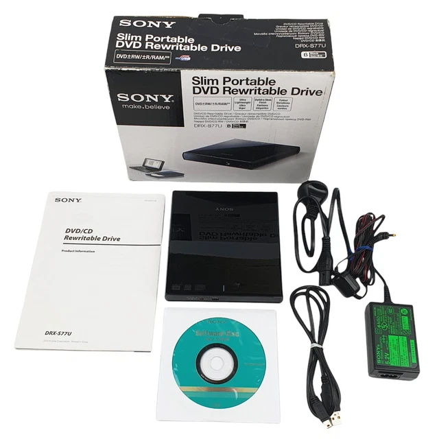 SONY DRXS77U SLIM Portable DVD/CD Rewritable Drive Tested Working In ...