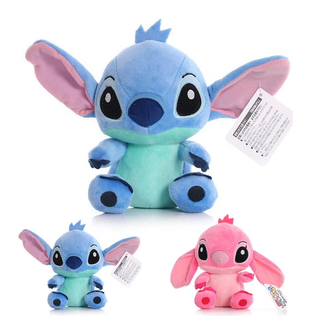 DISNEY STORE LILO & Stitch Angel 18cm Fluffy Soft Plush Toys Teddy ...