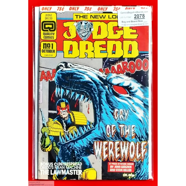 JUDGE DREDD # 1 1st New Look Judge Dredd Quality Comics 1 2000AD Comic ...
