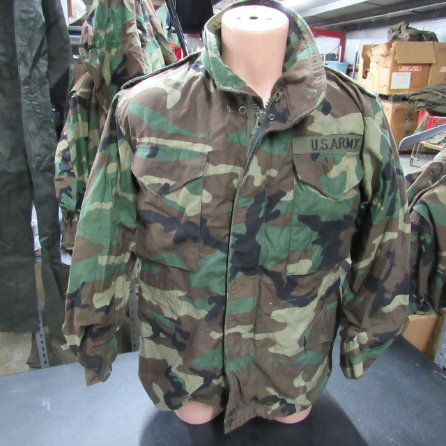 MILITARY US ARMY USED Woodland M65 field jacket Small X-Short (SXS) £18 ...
