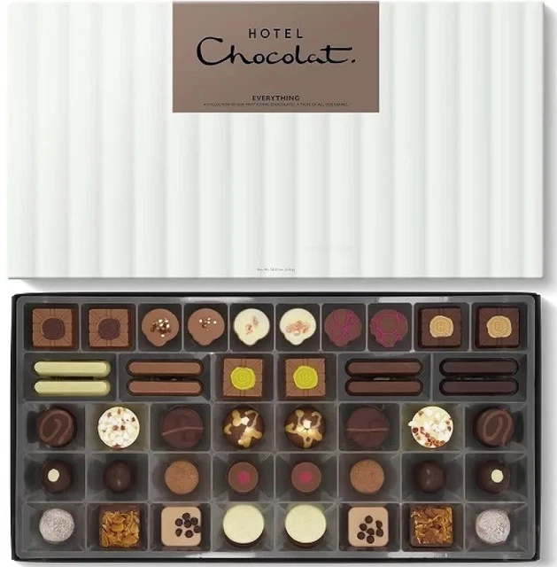HOTEL CHOCOLAT EVERYTHING Sleekster 355g - Assortment of 27 Milk White ...