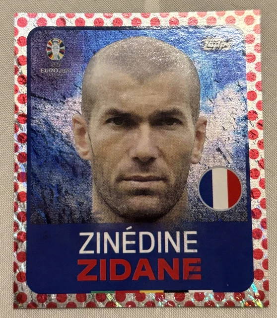 TOPPS EURO 2024 - BEIN 8 Zinedine Zidane - RED DOT PARALLEL ***Seltener ...