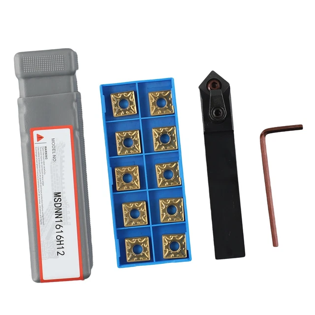 ENSEMBLE D'OUTILS DE tournage de tour efficace MSDNN1616H12 +10 pièces inserts EUR 55,57 ...