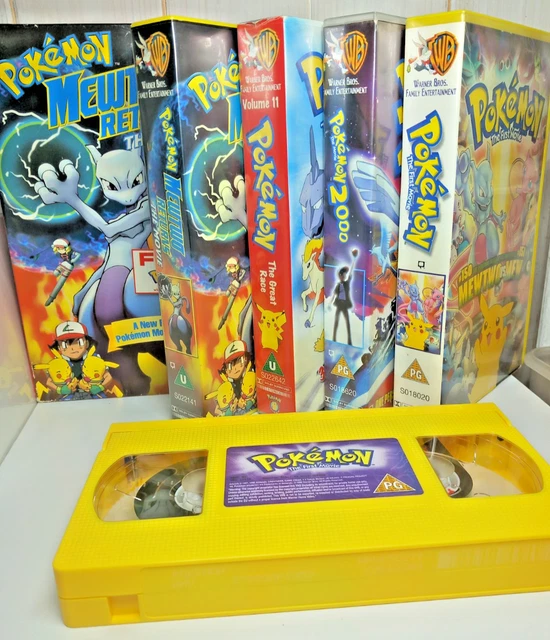POKEMON VHS BUNDLE First Movie YELLOW TAPE + Mewtwo Returns Box Set ...