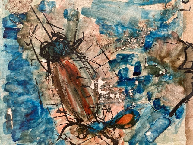 PEINTURE INSECTE SCARABÉE Expressionniste 1965 Expressionnisme A ...