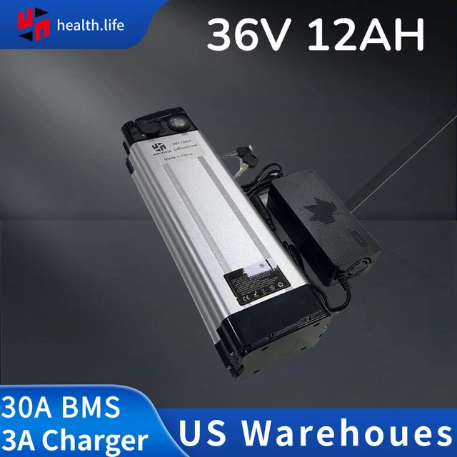 36V12AH 800W EBIKE Battery Pack Lithium Ion 30A BMS 3A li-ion Electric ...