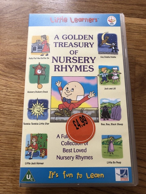 GOLDEN TREASURY OF Nursery Rhymes VHS 2000 Rare Item Little Learners ...