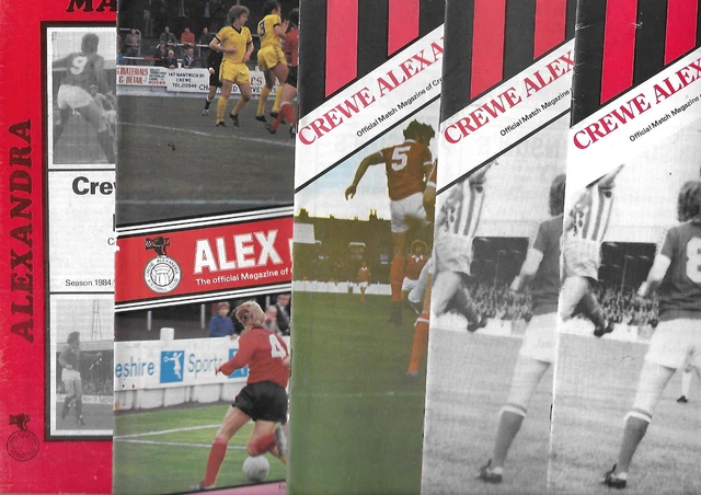 CREWE ALEXANDRA 6 Progs 1979-1985 TORQUAY, YORK, DONCASTER & DARLINGTON ...