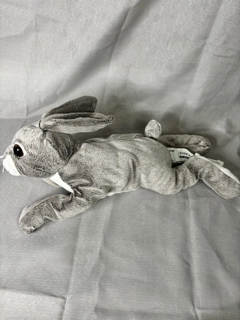 IKEA VANDRING GREY Hare Rabbit Laying Soft Plush Toy 14” £11.21 ...
