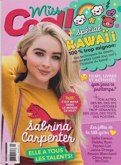 SABRINA CARPENTER MISS COOL Magazine JENNA ORTEGA Rowan Blanchard Sofia ...