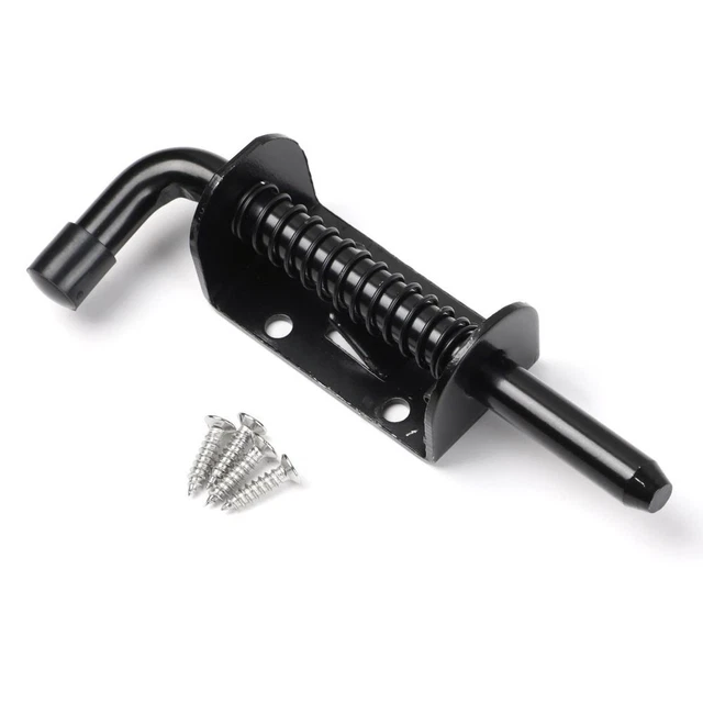 STEEL HEAVY DUTY Sliding Barrel Bolt Spring Loaded Door Lock Latch Pin ...