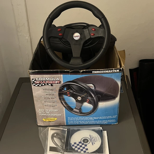 VINTAGE 1998 TM Thrustmaster Formula Charger Steering Wheel boxed £34. ...