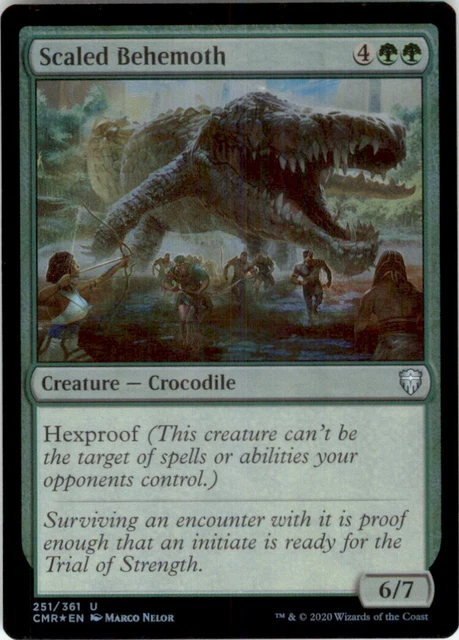 MTG - Scaled Behemoth-Commander Legends FOIL -Photo is of actual card ...
