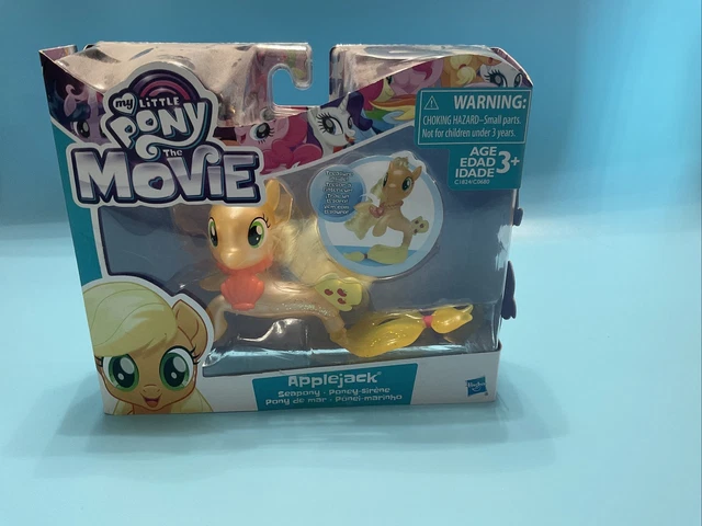 MY LITTLE PONY The Movie Applejack Seapony Figure + Bonus MLP items ...