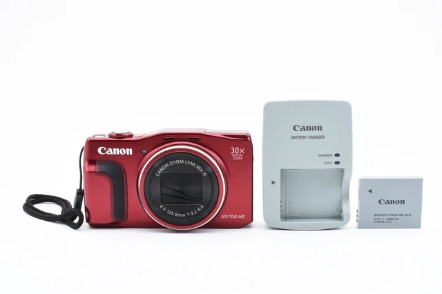 CANON POWERSHOT SX700 HS 16.1MP Digital Camera Red w/strap [Exc ...