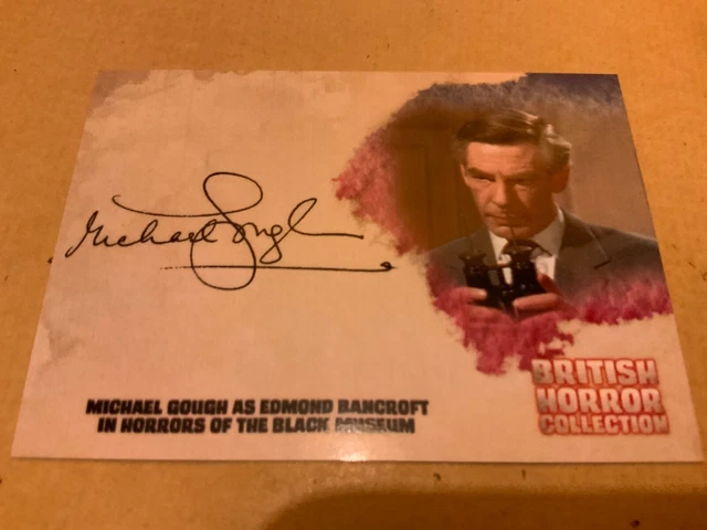 BRITISH HORROR COLLECTION Michael Gough Pf3 Facsimile Autograph Card ...
