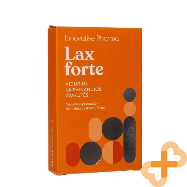 LAXFORTE LAXATIVE SUPPOSITORIES for Adults 6 Pcs. Constipated Bowels ...