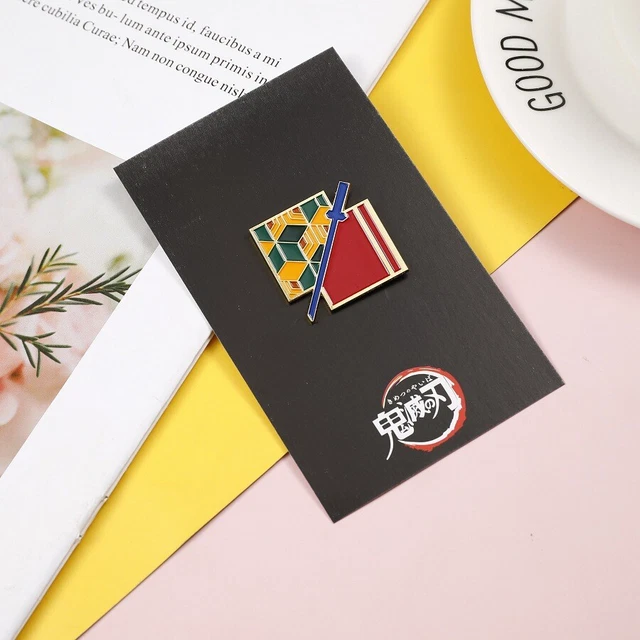 Demon Slayer Kimetsu No Yaiba Anime Giyu Tomioka Symbol Enamel Pin £11