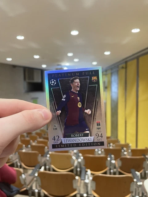 ULTRA-RARE MATCH ATTAX 24/25 Robert Lewandowski Platinum Pull Limited ...