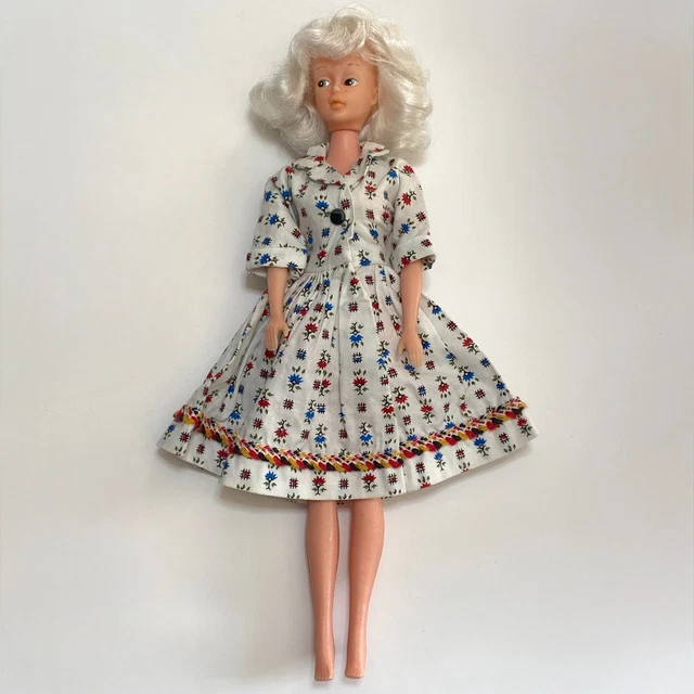 VTG BARBIE MIDGE Clone Doll Davtex Diane Platinum Side Glance White ...