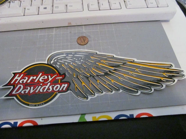 HARLEY DAVIDSON WING Decal Ball Logo Sticker ORIGINAL STOCK GRAY 10 ...