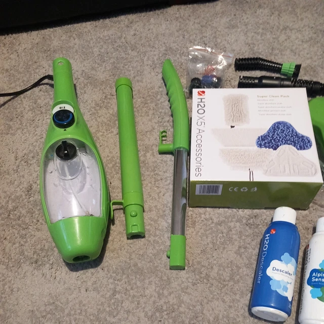 H2O HD 5 in 1 Steam Mop & Handheld Steam Cleaner Carpet Cleaner Clothes ...