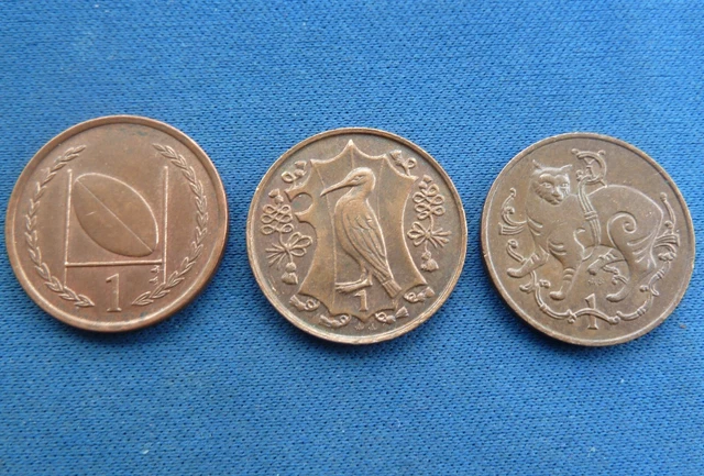 SET OF 3 ISLE OF MAN 1p COINS 1980 - 1996 £2.69 - PicClick UK