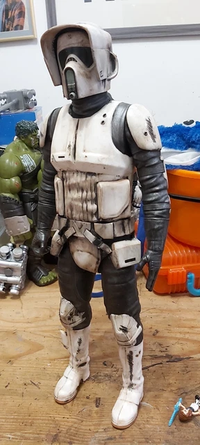 CUSTOM PAINTED STAR WARS 18" BIKER SCOUT STORMTROOPER Jakks Pacific Big ...