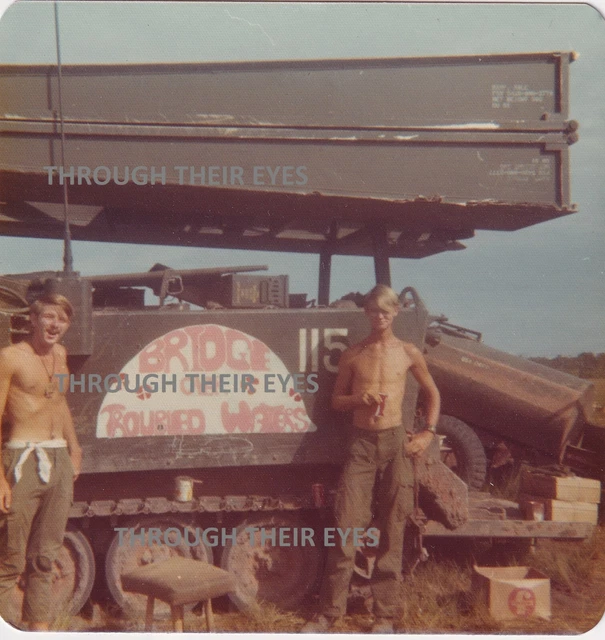 ORIGINAL VIETNAM WAR Photograph Bridge laying tank from photo album £28 ...