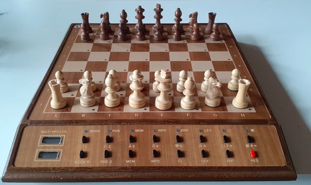 SCHACHCOMPUTER MEPHISTO MONTE Carlo IV, Holz, 90er, 1A erhalten, voll ...