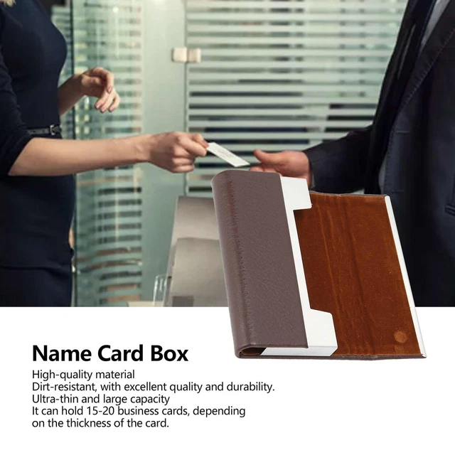 FASHION BUSINESS CARD Holder Name Card Box Storage Case Gift For Men ...