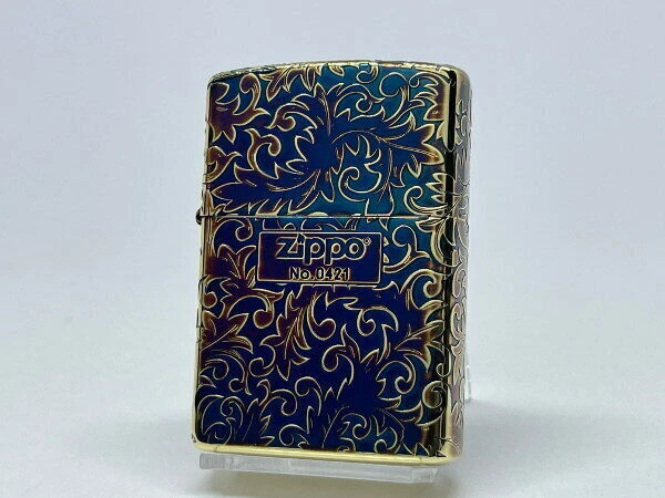ZIPPO ARABESQUE ET Logo Gravure continue sur 5 faces Briquet à huile JP ...