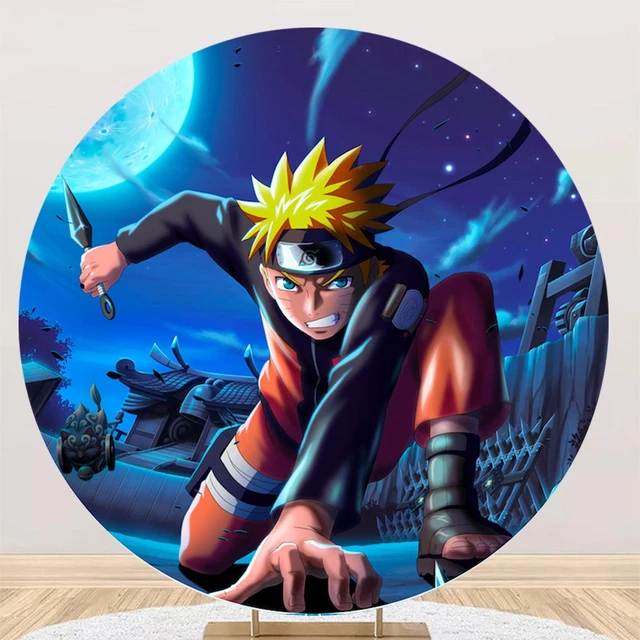 CUSTOMIZE CARTOON CHARACTER Round Backdrop Boys Birthday Circle ...