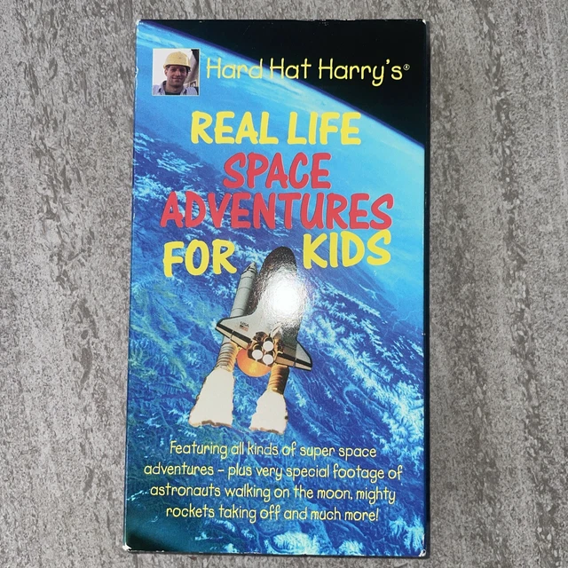 REAL LIFE SPACE Adventures For Kids VHS Cassette Tape Hard Hat Harry’s ...