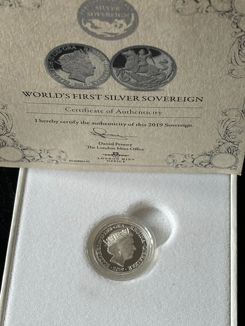 2019 GIBRALTAR WORLDS First Silver Proof Sovereign-Certification Of ...