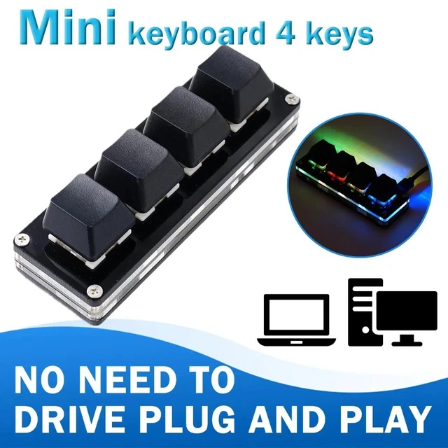 PORTABLE MINI OFFICE Keypad Programmable Mechanical Keyboard Hotswap ...