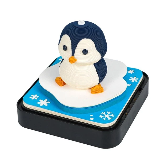 PANORAMIC PENGUINE PAPER Sculpture Calendar 3D Notepad O9R3 K5L7 W5E1 ...