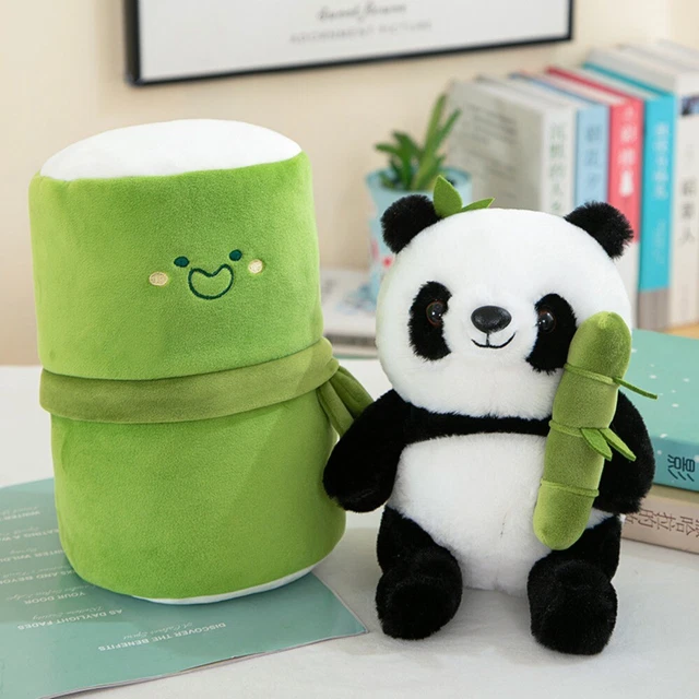 25CM PANDA IN Bamboo Tube Doll Soft Stuffed Animal Toy Stuffed Panda ...