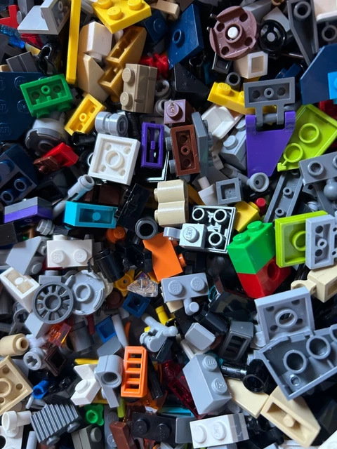LEGO SYSTEM 100G Of Small Random Pieces Plates Bricks Connectors Tiles ...