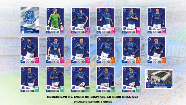PANINI ADRENALYN XL Premier League 2024/25 2025 Everton Team Set All 18 ...