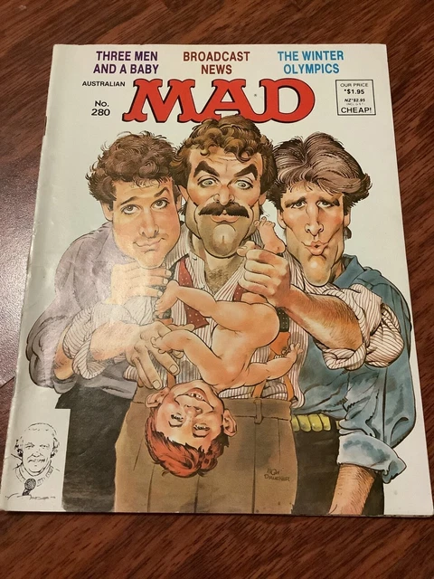 MAD MAGAZINE #280 Three Men And A Baby 1988 Mad Australian $5.00 ...